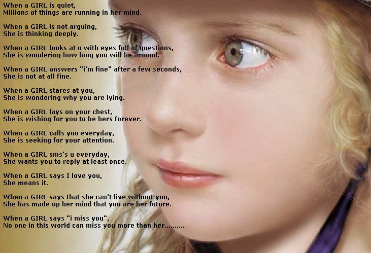 Creative Writing: A CUTE POEM FOR A CUTE GIRL